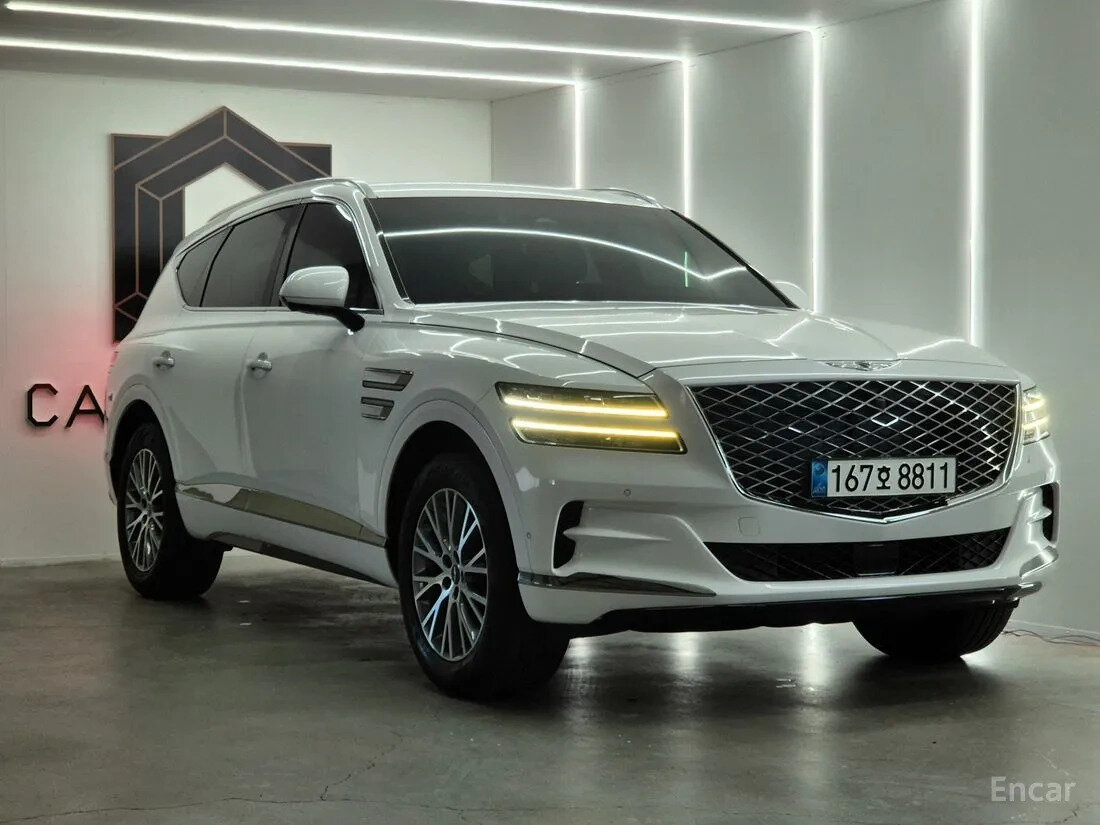 Купить б/у Genesis GV80 I 2.5 AT (304 л.с.) 4WD бензин автомат во Владивостоке: белый Генезис ...