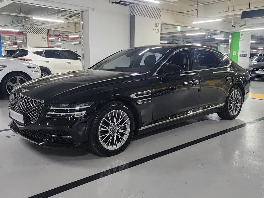 Купить б/у Genesis G80 II 2.5 AT (304 л.с.) 4WD бензин автомат во Владивостоке: чёрный Генезис ...