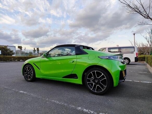 Купить б/у Honda S660 2015-2022 0.7 CVT (64 л.с.) бензин вариатор во Владивостоке: зелёный Хонда ...