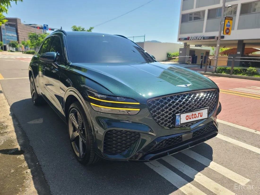 Купить б/у Genesis GV70 I 2.5 AT (249 л.с.) 4WD бензин автомат во Владивостоке: зелёный Генезис ...
