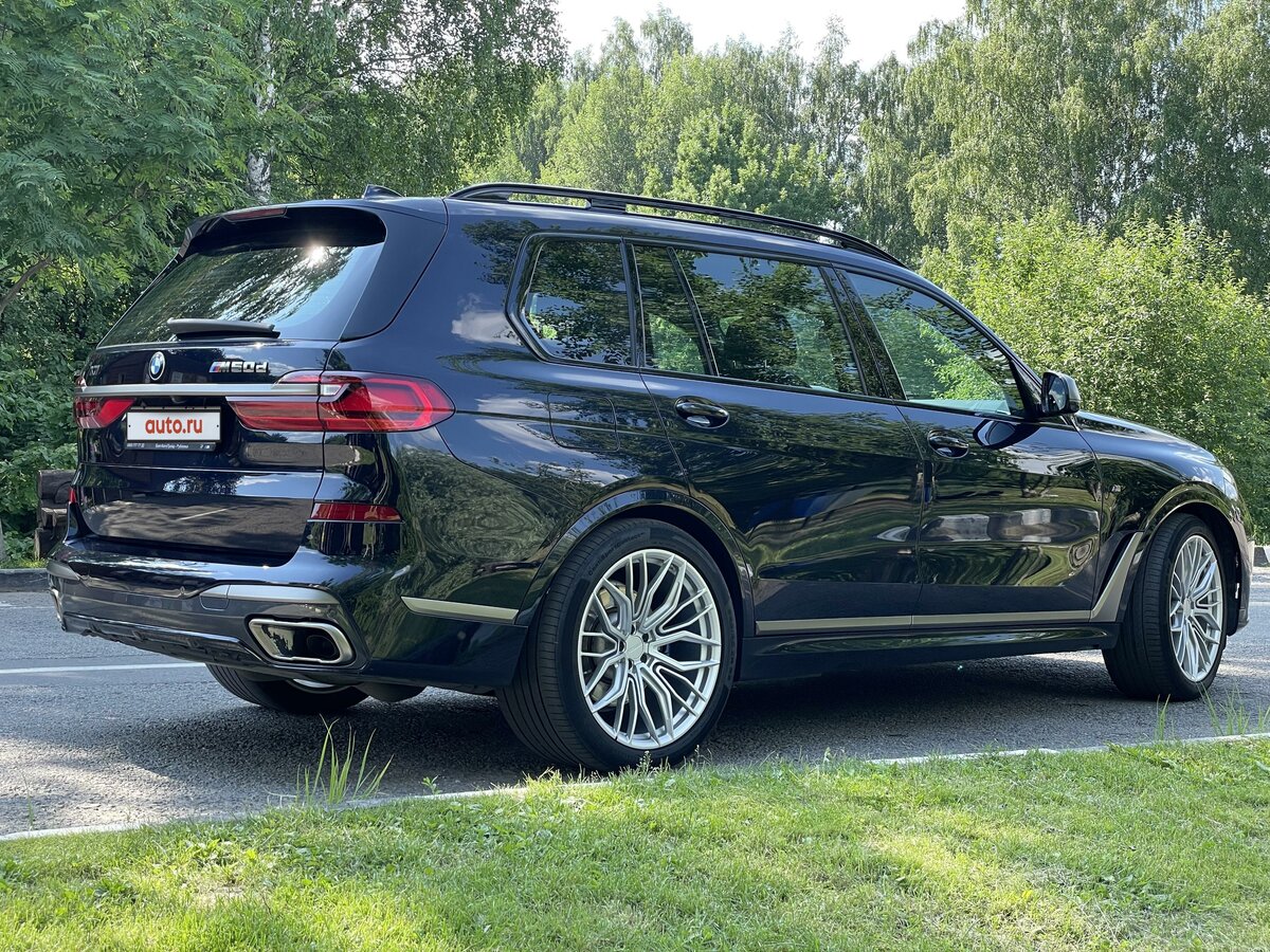 Купить б/у BMW X7 I (G07) M50d 3.0d AT (400 л.с.) 4WD дизель автомат в Москве: синий БМВ Х7 I ...