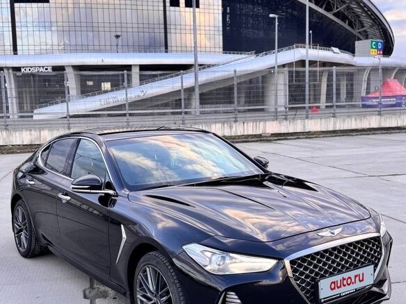 Купить б/у Genesis G70 I 2.0 AT (197 л.с.) 4WD бензин автомат в Казани: чёрный Генезис Г70 I ...