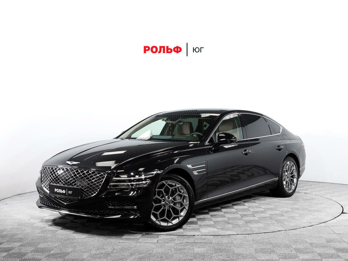 Купить б/у Genesis G80 II 3.5 AT (379 л.с.) 4WD бензин автомат в Москве: чёрный Генезис Г80 II ...