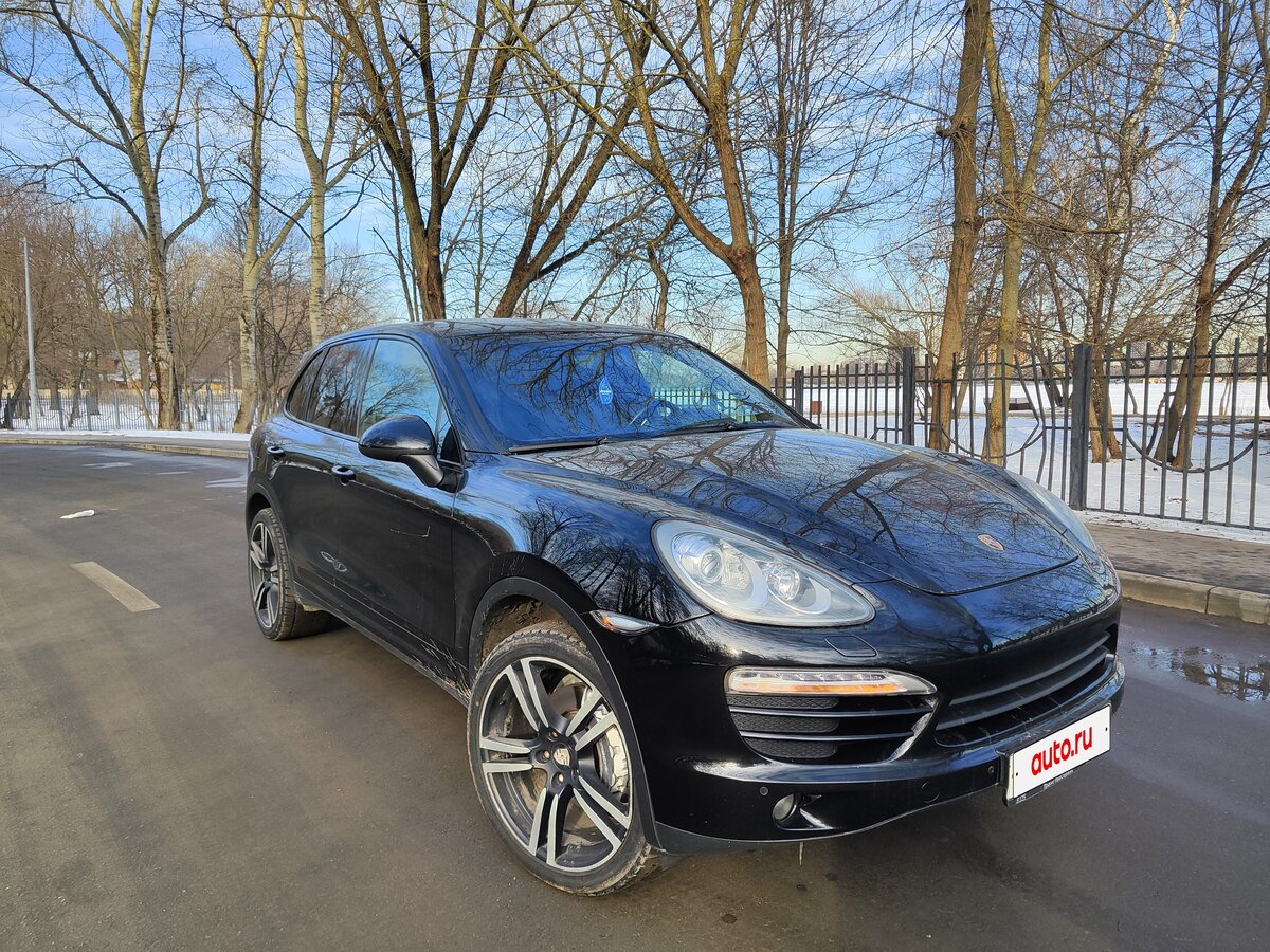 Купить б/у Porsche Cayenne II (958) 3.6 AT (300 л.с.) 4WD бензин автомат в Москве: чёрный Порше ...