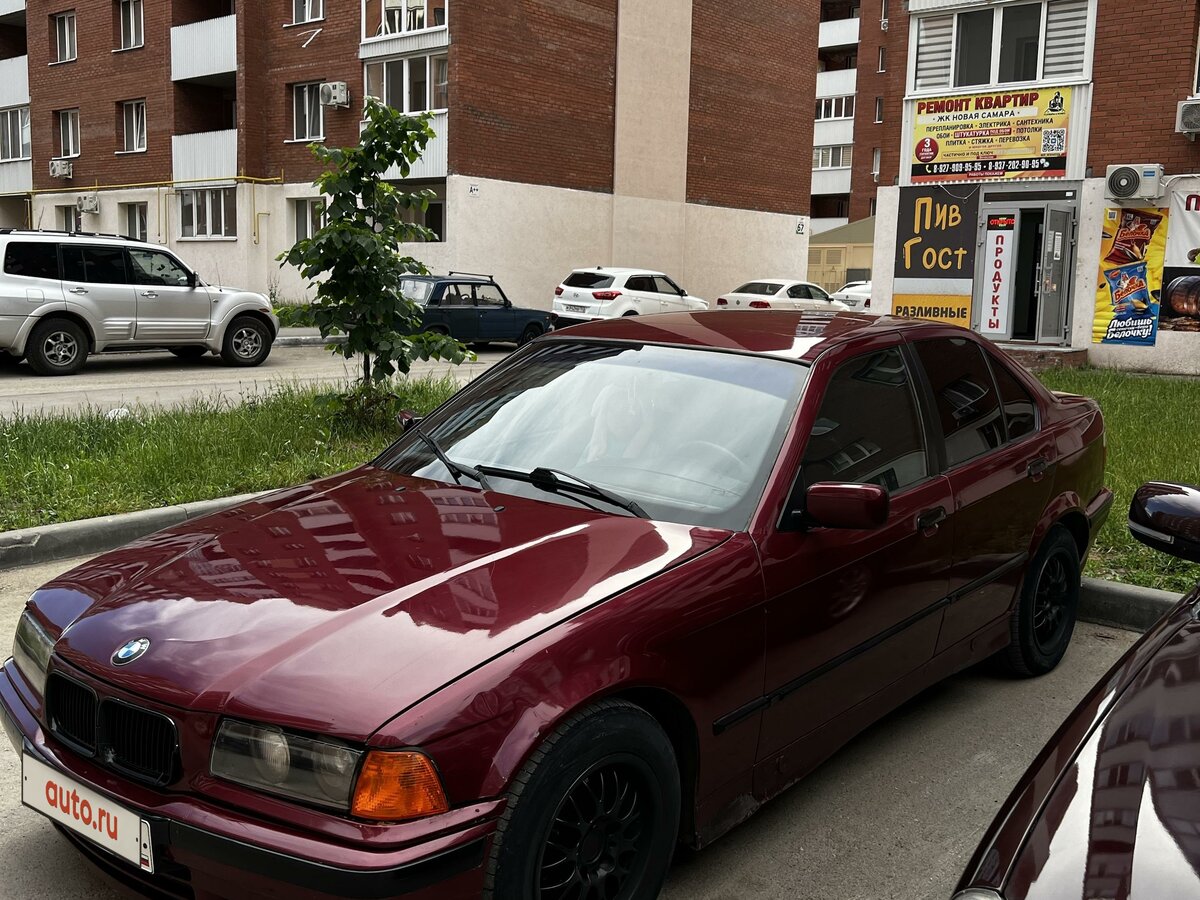 Купить б/у BMW 3 серии III (E36) 316i 1.6 MT (100 л.с.) бензин механика в Самаре: красный БМВ 3 ...