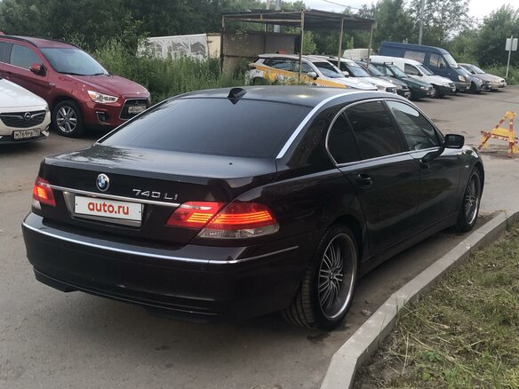 Купить б/у BMW 7 серии IV (E65/E66) Рестайлинг 740i 4.0 AT (306 л.с.) бензин автомат: чёрный БМВ ...