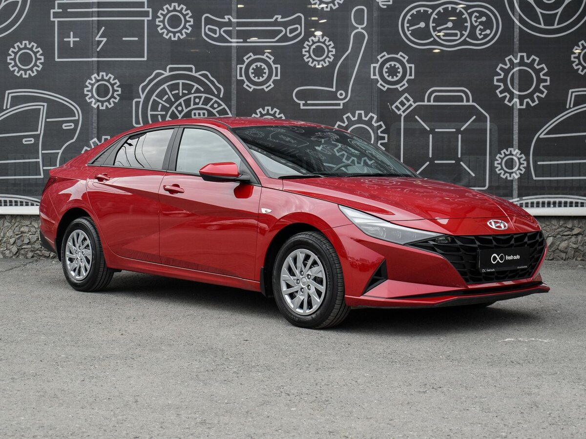 Купить б/у Hyundai Elantra VII (CN7) 2.0 AT (150 л.с.) бензин автомат в Екатеринбурге: красный ...