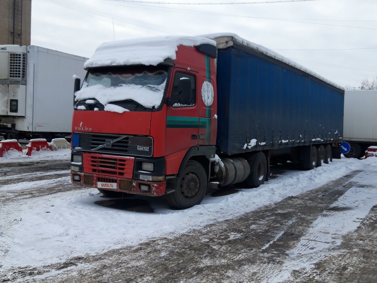Купить б/у Volvo FH механика в Челябинске: красный тент 1995 года на ...