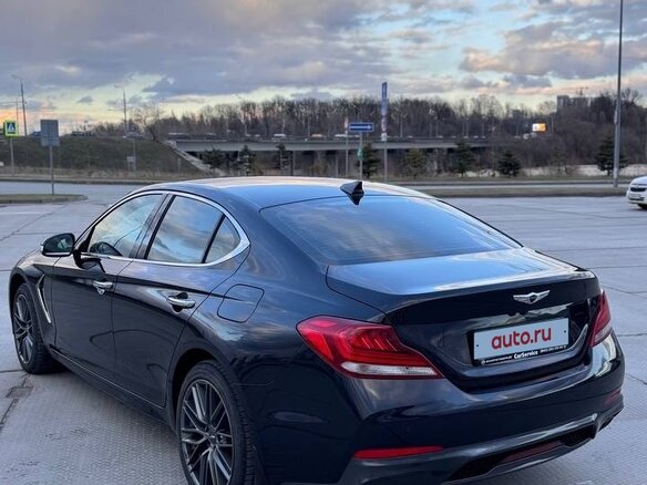 Купить б/у Genesis G70 I 2.0 AT (197 л.с.) 4WD бензин автомат в Казани: чёрный Генезис Г70 I ...