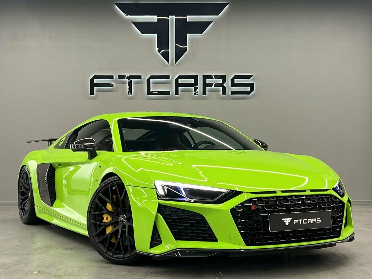 Купить б/у Audi R8 II (4S) V10 plus 5.2 AMT (610 л.с.) 4WD бензин робот в Сочи: зелёный Ауди Р8 ...