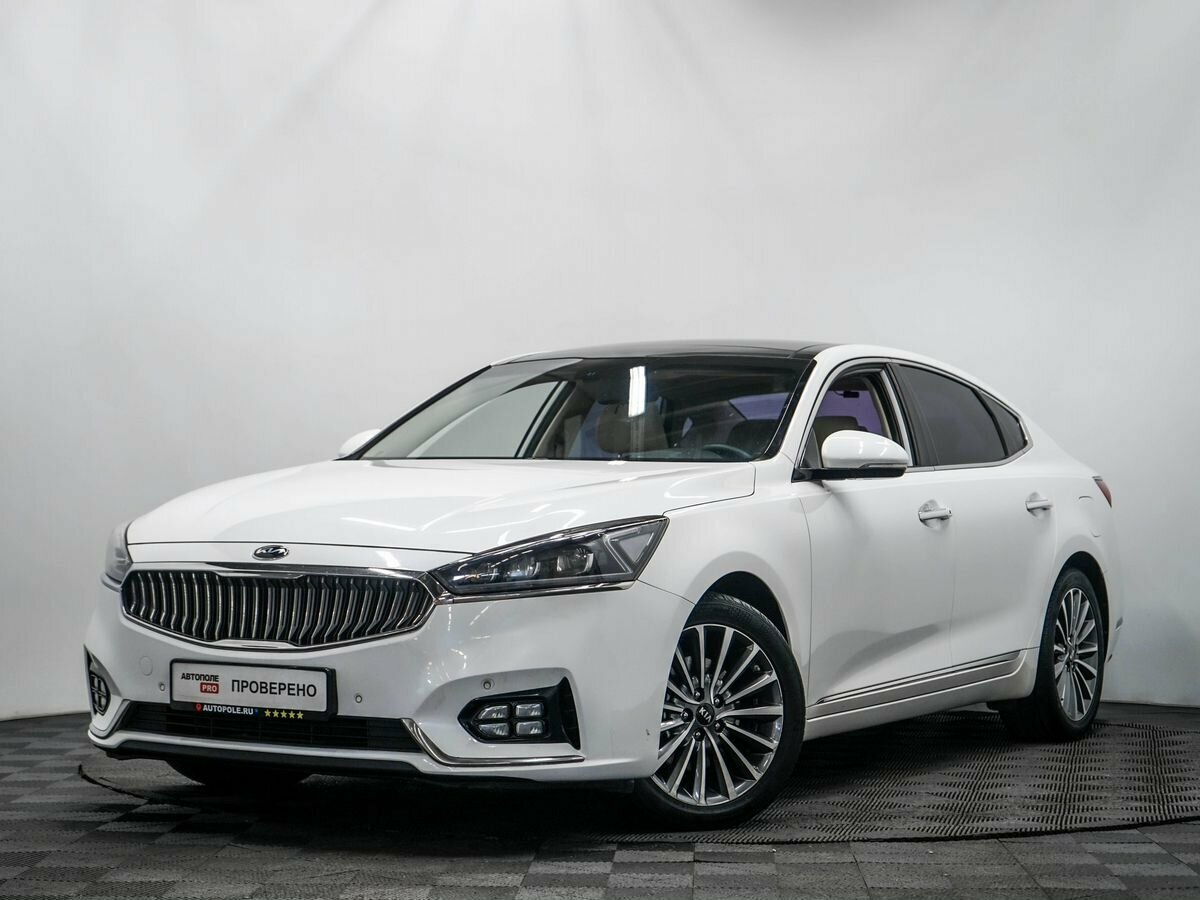 Купить б/у Kia K7 YG (II) 2.2d AT (202 л.с.) дизель автомат в Санкт-Петербурге: белый Киа K7 YG ...