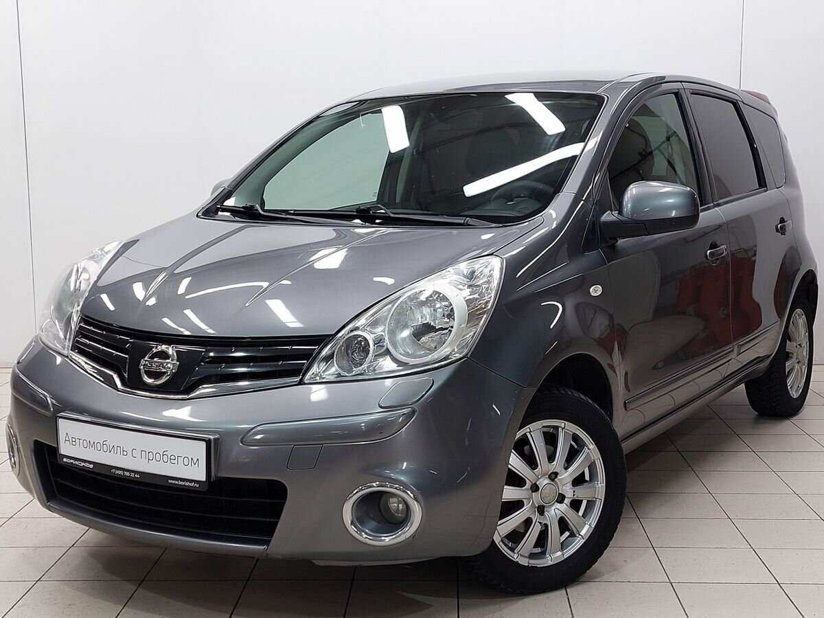Купить б/у Nissan Note I Рестайлинг 1.6 AT (110 л.с.) бензин автомат в Балашихе: серый Ниссан ...