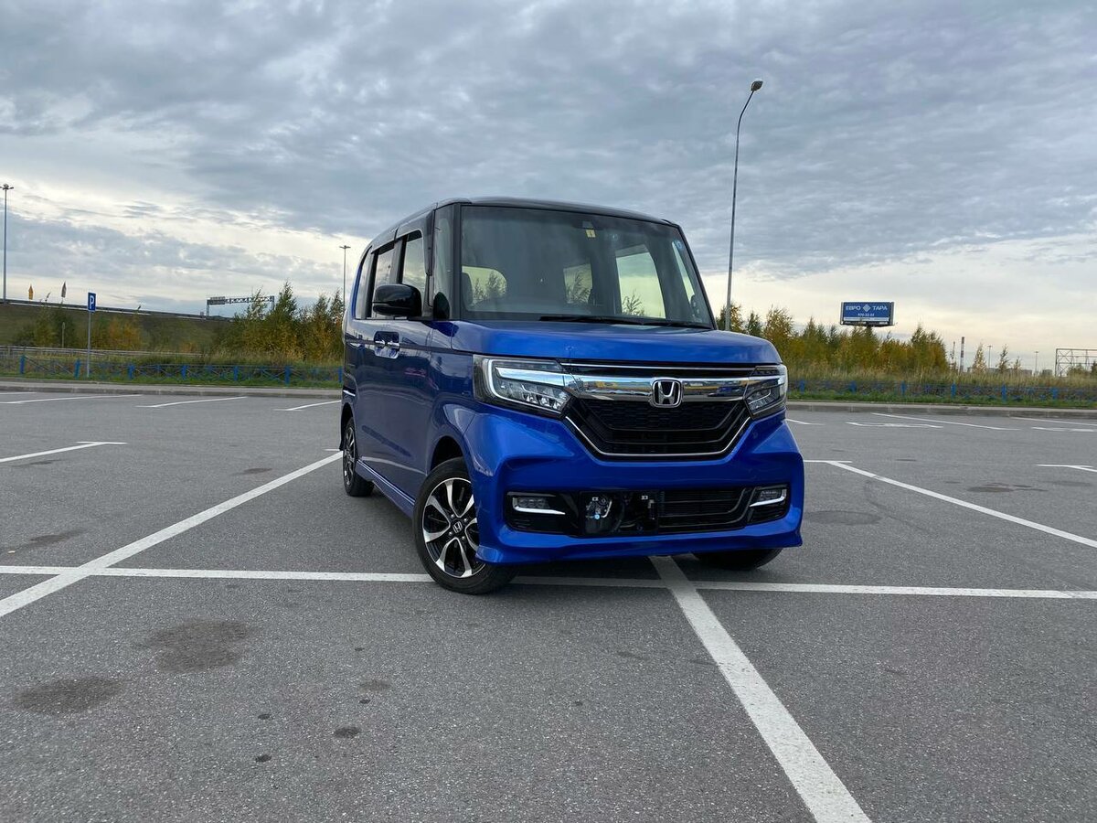 Купить б/у Honda N-BOX II 0.7 CVT (58 л.с.) 4WD бензин вариатор в Санкт-Петербурге: синий Хонда ...