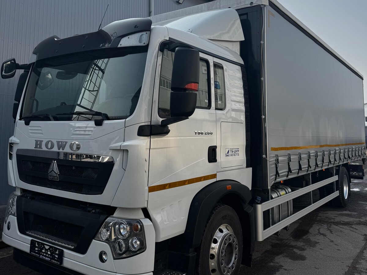 Купить новый Sinotruk Howo T5G дизель автомат в Горках Ленинские: белый тент 2024 года по цене 8 ...