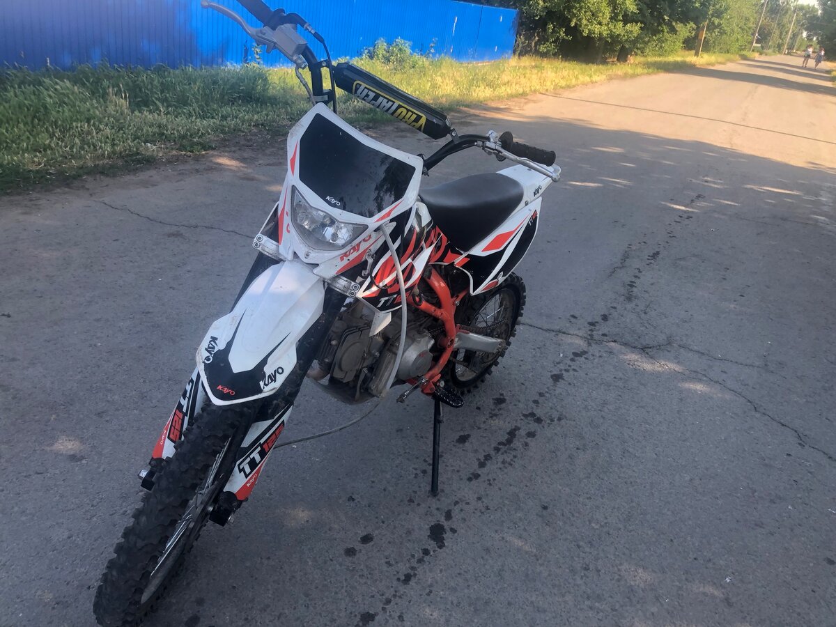 Купить б/у Kayo Basic TT125EA карбюратор 4 передачи в Семикаракорске: оранжевый питбайк 2023 ...