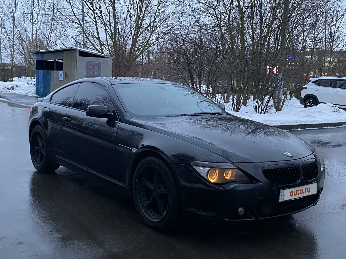 Купить б/у BMW 6 серии II (E63/E64) 645i 4.4 AT (333 л.с.) бензин автомат в Москве: чёрный БМВ 6 ...