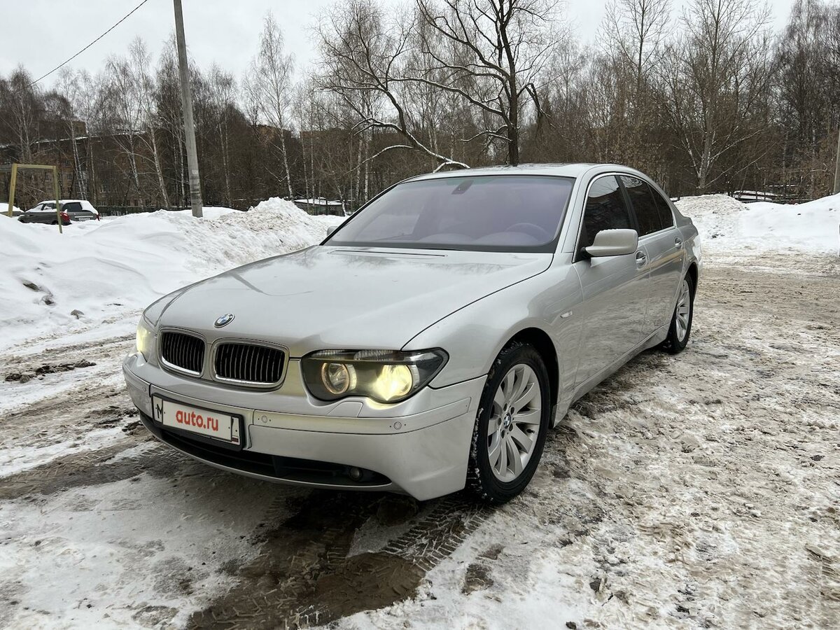 Купить б/у BMW 7 серии IV (E65/E66) 730i 3.0 AT (231 л.с.) бензин автомат в Москве: серебристый ...