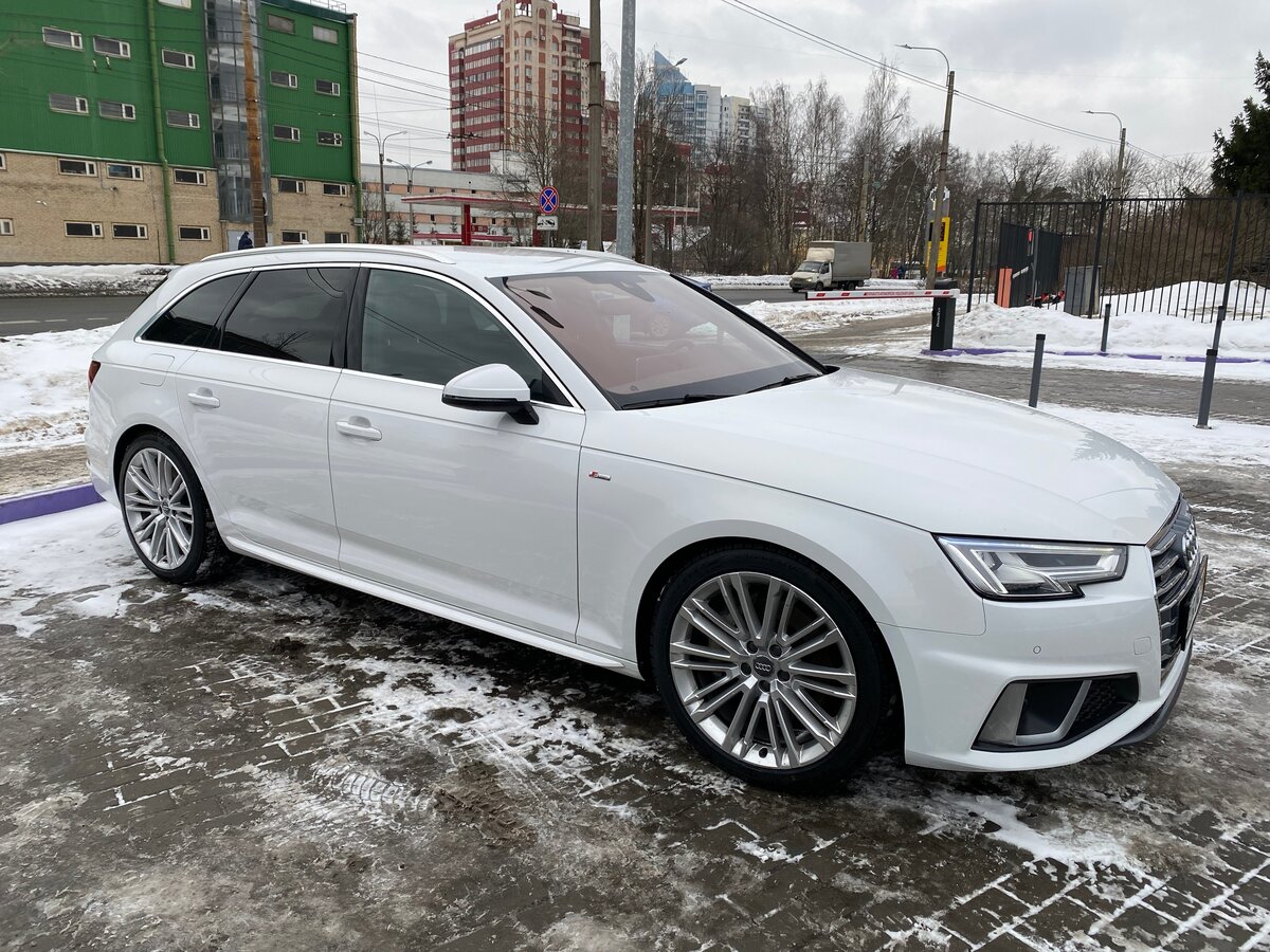 Купить б/у Audi A4 V (B9) 3.0d AT (231 л.с.) 4WD дизель автомат в Минске: белый Ауди А4 V (B9 ...