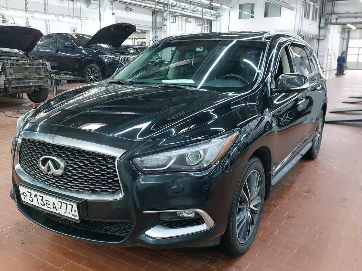 Купить б/у Infiniti QX60 I Рестайлинг 3.5 CVT (262 л.с.) 4WD бензин вариатор в Москве: чёрный ...