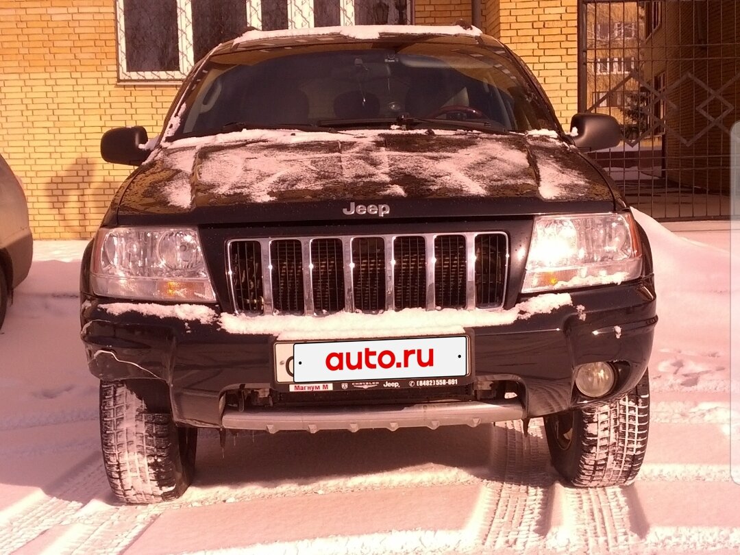 Купить б/у Jeep Grand Cherokee II (WJ) 4.7 AT (258 л.с.) 4WD бензин автомат в Анапе: чёрный Джип ...
