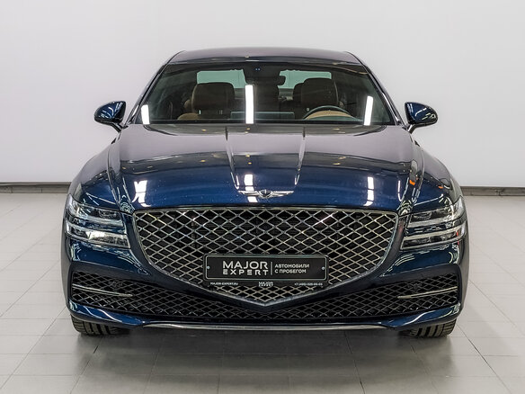 Купить б/у Genesis G80 II 2.5 AT (249 л.с.) 4WD бензин автомат в Москве: синий Генезис Г80 II ...