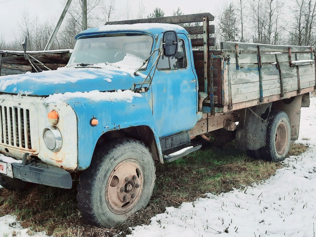 Купить б/у ГАЗ 53 бензин механика в Верхней Максаковке: голубой ...
