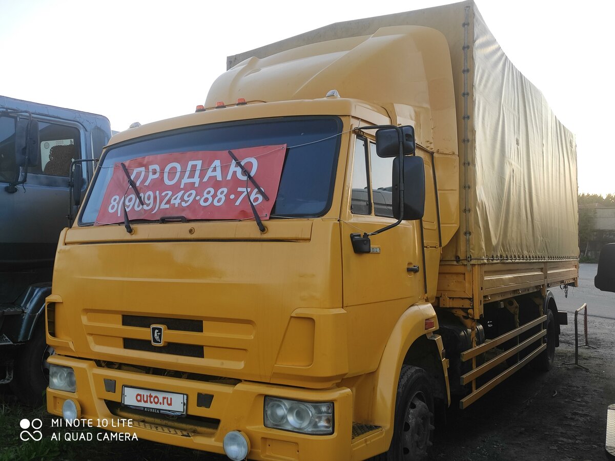 Купить б/у КамАЗ 4308 дизель механика в Раменском: жёлтый тент 2012 года на Авто.ру ID 19452857