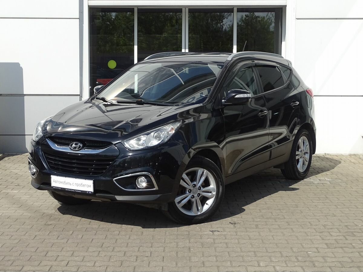 Купить б/у Hyundai ix35 I 2.0 AT (150 л.с.) 4WD бензин автомат в Москве: чёрный Хендэ ix35 I ...