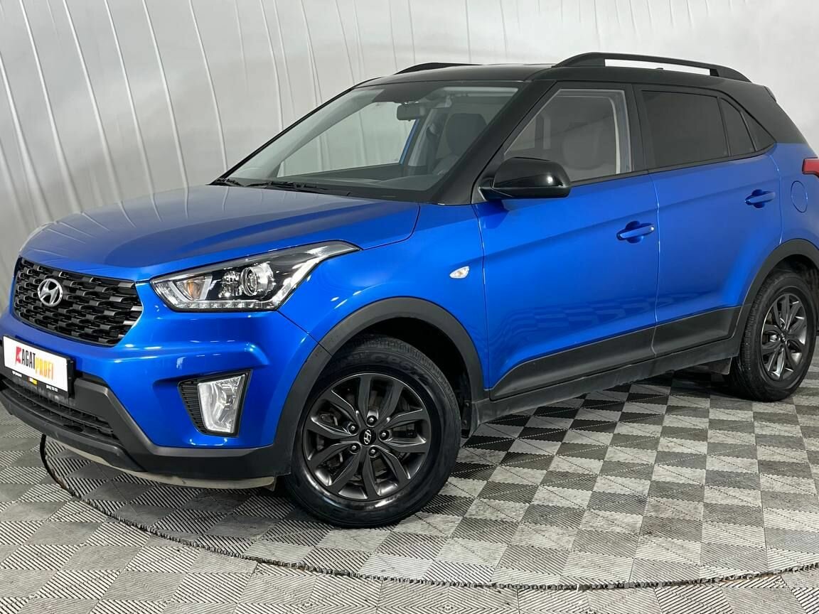 Купить б/у Hyundai Creta II 2.0 AT (150 л.с.) бензин автомат в Волгограде: синий Хендэ Крета II ...