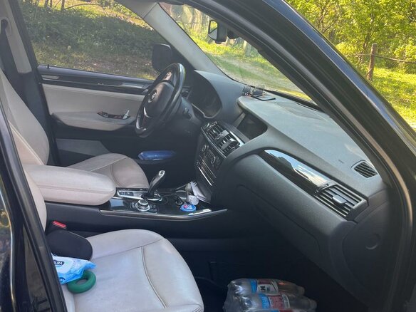 Купить б/у BMW X3 II (F25) 28i xDrive 2.0 AT (245 л.с.) 4WD бензин автомат в Обнинске: чёрный ...