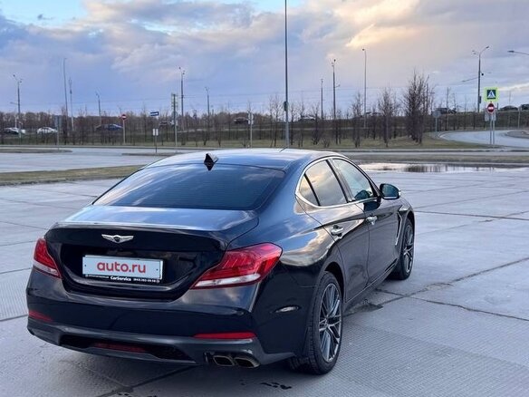 Купить б/у Genesis G70 I 2.0 AT (197 л.с.) 4WD бензин автомат в Казани: чёрный Генезис Г70 I ...