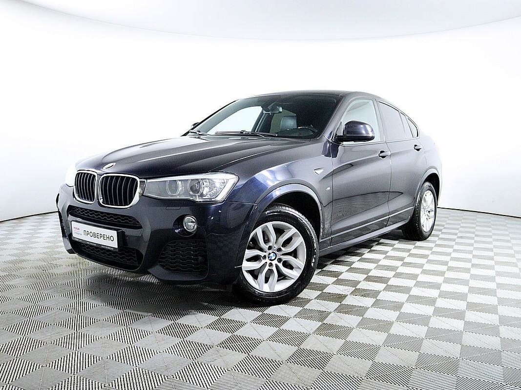 Купить б/у BMW X4 I (F26) 20d 2.0d AT (190 л.с.) 4WD дизель автомат в Москве: чёрный БМВ Х4 I ...