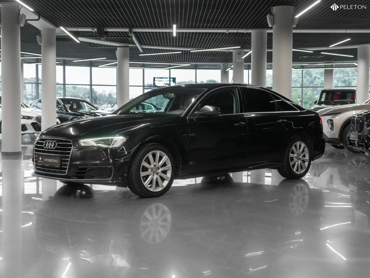 Купить б/у Audi A6 IV (C7) Рестайлинг 1.8 AMT (190 л.с.) бензин робот в Москве: чёрный Ауди А6 ...