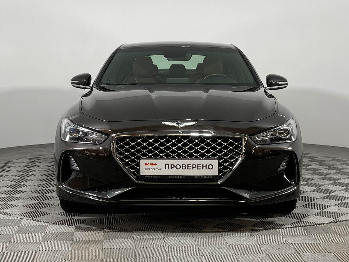 Купить б/у Genesis G70 I 2.0 AT (197 л.с.) 4WD бензин автомат в Москве: белый Генезис Г70 I ...