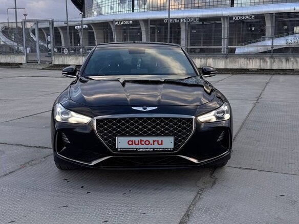 Купить б/у Genesis G70 I 2.0 AT (197 л.с.) 4WD бензин автомат в Казани: чёрный Генезис Г70 I ...