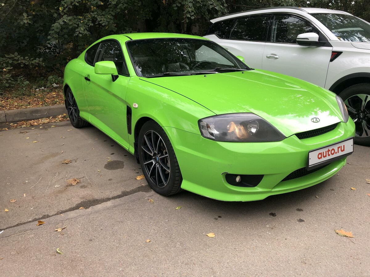 Купить б/у Hyundai Coupe II (GK) 2.0 AT (143 л.с.) бензин автомат в Москве: зелёный Хендэ Купе ...