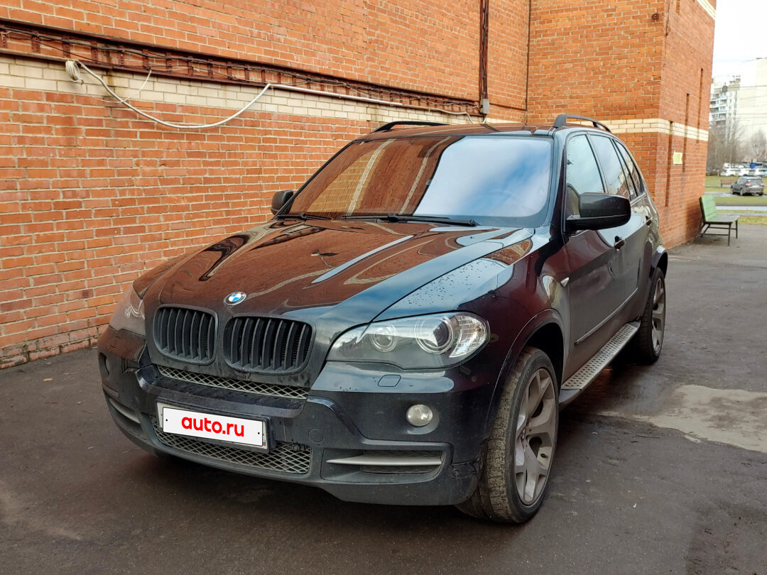Купить б/у BMW X5 II (E70) 3.0d 3.0d AT (235 л.с.) 4WD дизель автомат в Москве: чёрный БМВ Х5 II ...