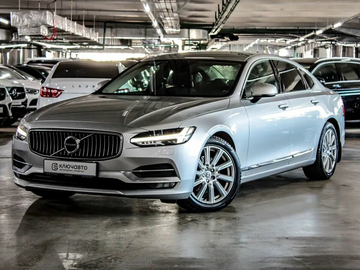 Купить б/у Volvo S90 II 2.0 AT (249 л.с.) бензин автомат в Москве: серый Вольво S90 II седан ...