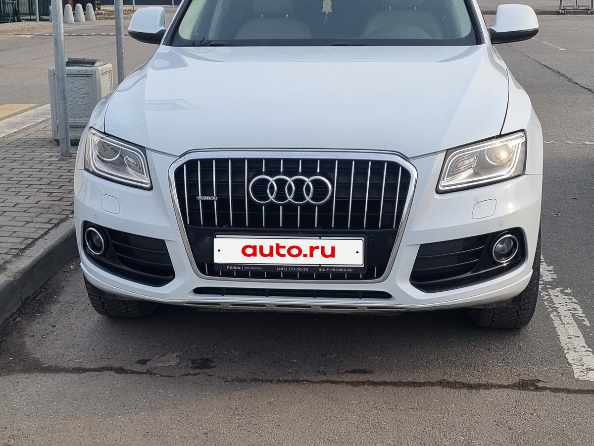 Купить б/у Audi Q5 I (8R) Рестайлинг 2.0 AT (225 л.с.) 4WD бензин автомат в Москве: белый Ауди ...