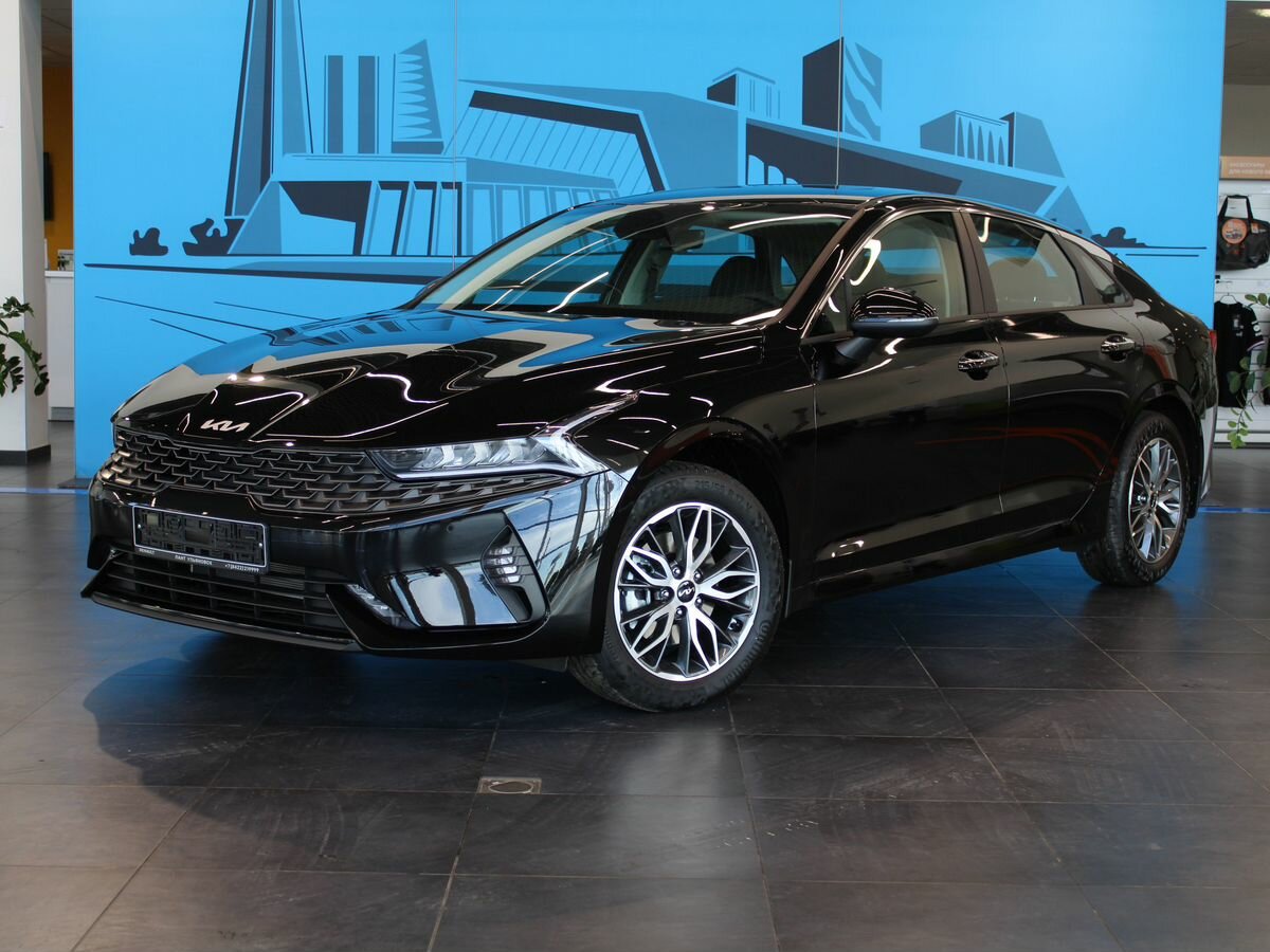Купить б/у Kia K5 III 2.0 AT (150 л.с.) бензин автомат в Ульяновске: чёрный Киа к5 III седан ...