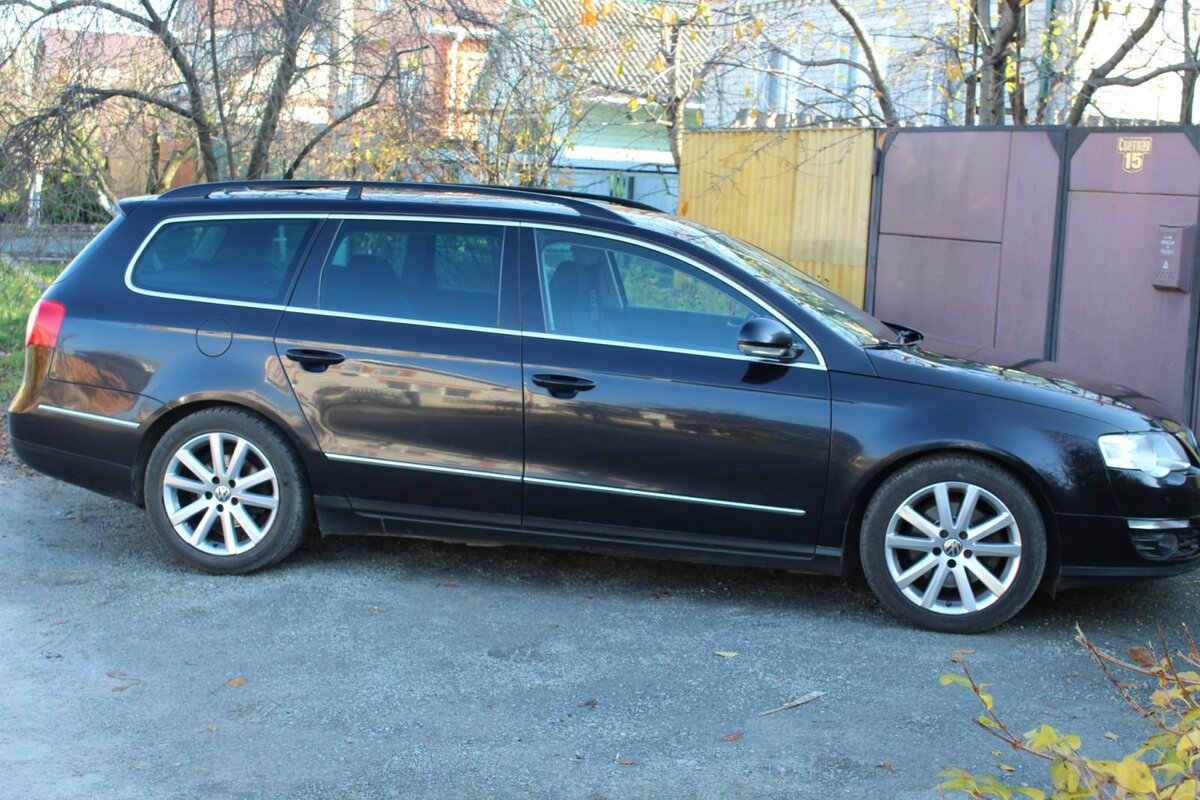 Купить б/у Volkswagen Passat B6 2.0d MT (110 л.с.) дизель механика в Алексеевке: чёрный ...