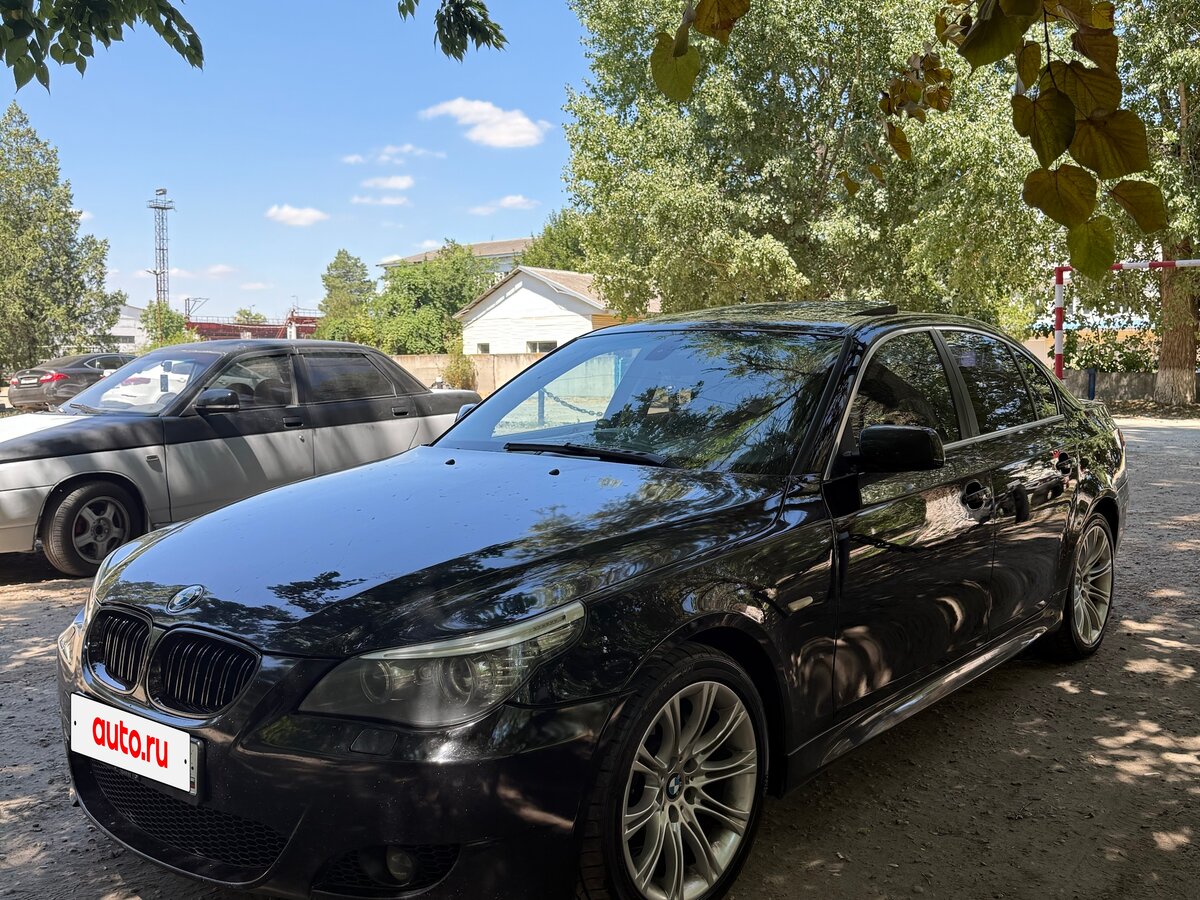 Купить б/у BMW 5 серии V (E60/E61) 525i 2.5 AT (192 л.с.) бензин автомат в Кропоткине: чёрный ...