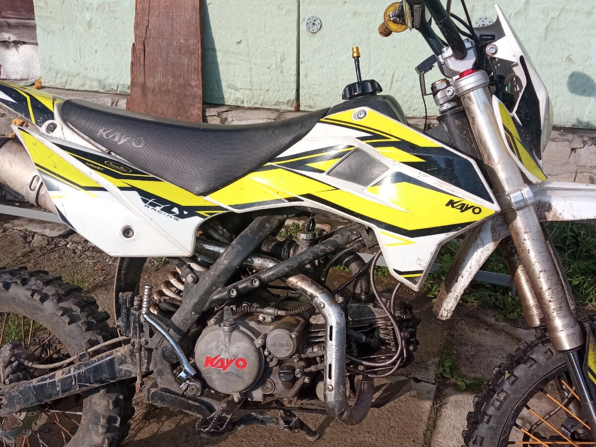 Купить б/у Kayo Evolution YX150 в Рыбинске: зелёный питбайк 2022 года на Авто.ру ID 1128241401