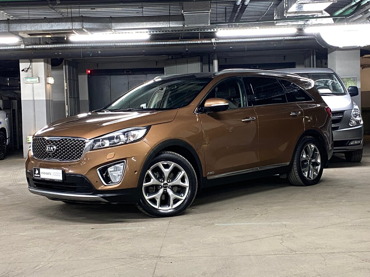 Купить б/у Kia Sorento III Prime 2.2d AT (200 л.с.) 4WD дизель автомат в Москве: коричневый Киа ...