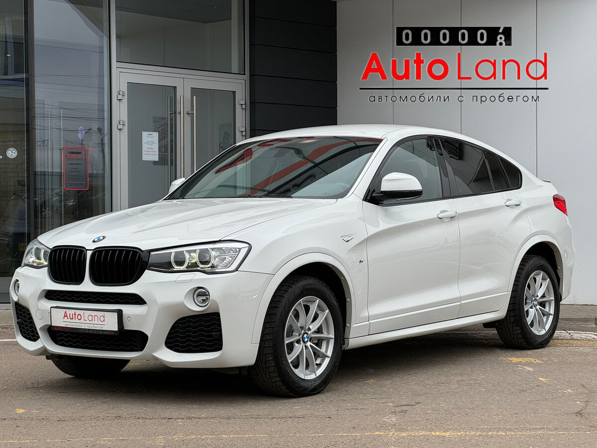 Купить б/у BMW X4 I (F26) 20d 2.0d AT (190 л.с.) 4WD дизель автомат в Воронеже: белый БМВ Х4 I ...
