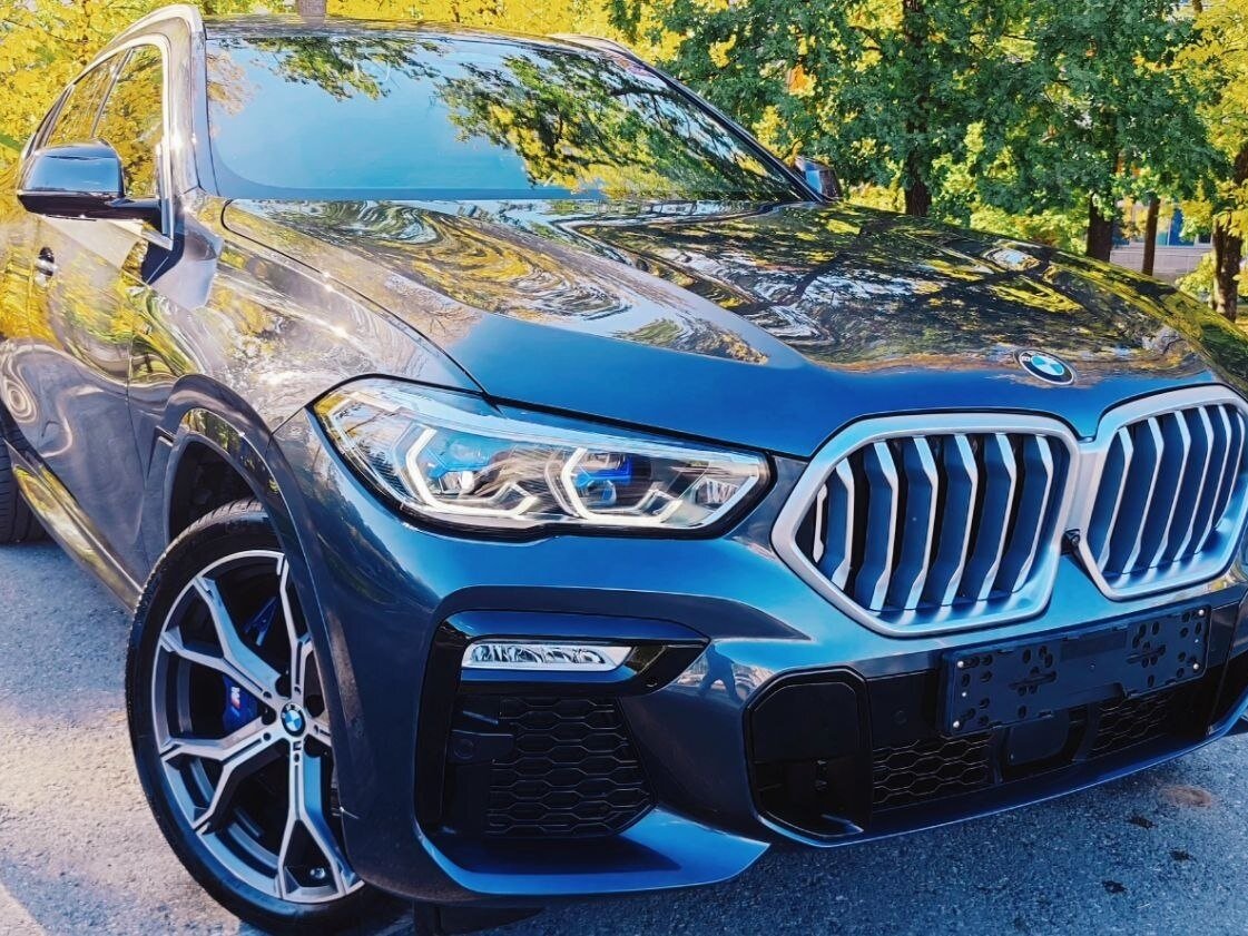 Купить б/у BMW X6 III (G06) 40i 3.0 AT (340 л.с.) 4WD бензин автомат в Уфе: серый БМВ Х6 III ...