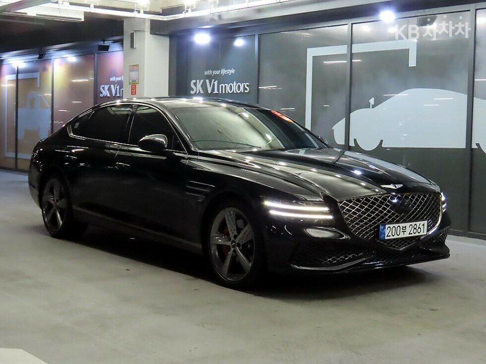 Купить б/у Genesis G80 II 3.5 AT (379 л.с.) 4WD бензин автомат во Владивостоке: чёрный Генезис ...