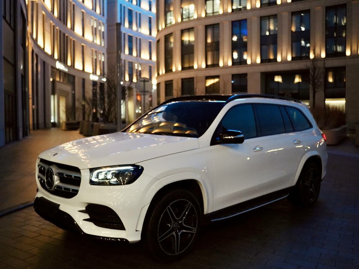 Купить б/у Mercedes-Benz GLS II (X167) 450 3.0 AT (367 л.с.) 4WD бензин автомат в Минске: белый ...