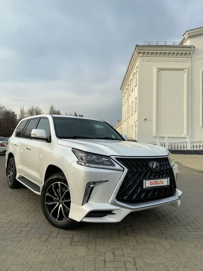 Купить б/у Lexus LX III Рестайлинг 2 450d 4.5d AT (272 л.с.) 4WD дизель автомат в Липецке: белый ...