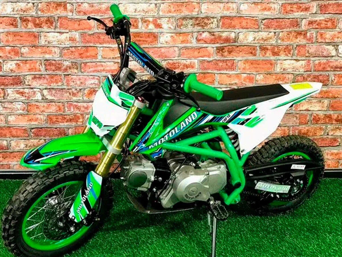 Купить новый Motoland CRF10 карбюратор в Пензе: зелёный питбайк 2024 года по цене 76 300 рублей ...